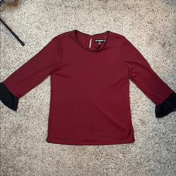 Karl Lagerfeld | Tops | Karl Lagerfeld Top Womens Small Magenta Pink 34 ...